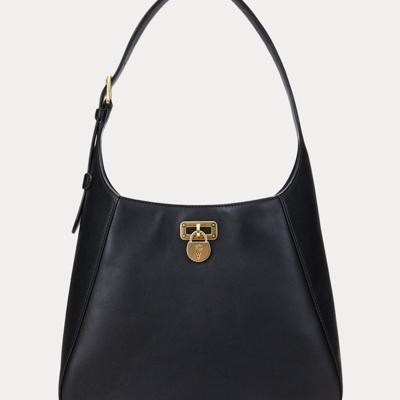 Ralph Lauren | Bags | Ralph Lauren Black And Gold Hobo Lager Tanner ...